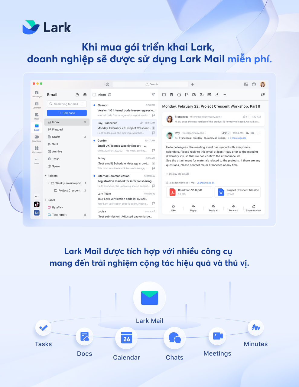 Hướng dẫn đồng bộ hóa dữ liệu từ Gmail và Outlook về Lark Mail
